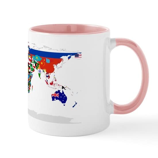 CafePress World Flags Map Mug Ceramic Coffee Mug, Tea Cup 11 oz