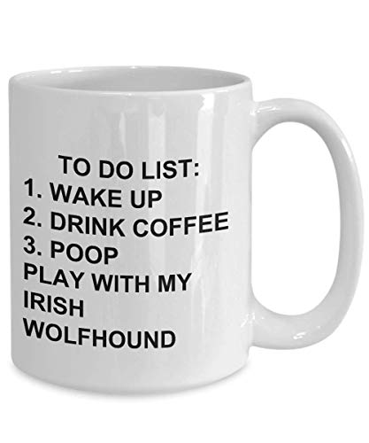 Wolfhound Owner Mug Dog Lovers To Do List Funny Coffee Mug Tea Cup Gag Mug for Men Women