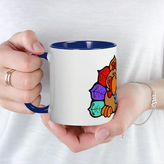 CafePress Gobble Gobble Gobble Colorful Turkey Mugs Ceramic Coffee Mug, Tea Cup 11 oz