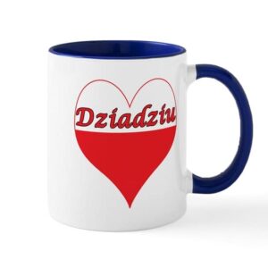 cafepress dziadziu polish heart mug ceramic coffee mug, tea cup 11 oz