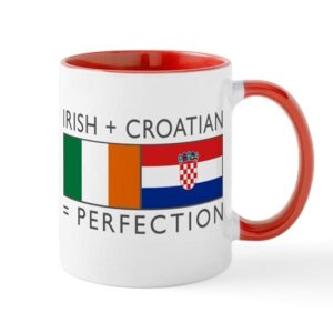 cafepress irish croatian flags mug ceramic coffee mug, tea cup 11 oz