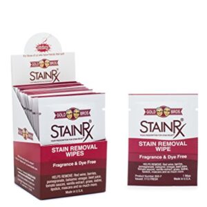 Stain Rx 18-Wipes Box- Portable Stain Eliminator & Spot Remover Wipes, Individually Packaged Towelettes