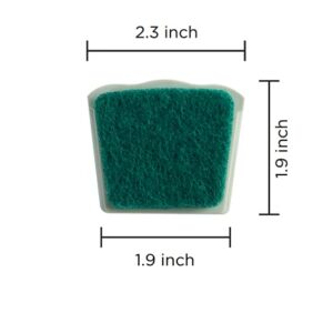 CQT BladeBrush Knife and Cutlery Cleaner Brush Bristle Scrub Kitchen Washing Non-Slip ,B002-1 Changeable Scrub Head and Scouring Pad (Green)