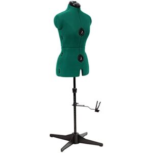 dritz sew you adjustable dress form, small, opal green