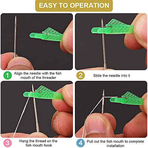 30 Pcs Sewing Machine Needle Threader Fish Type Quick Sewing Threader Embroidery Floss Automatic Sewing Craft DIY Tool