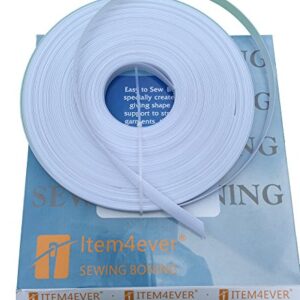 50 Yard 1/2" White Rigilene Poly Polyester Boning for Nursing Cove Cap Brass Corsets