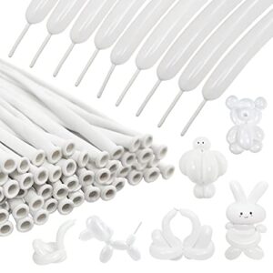 100pcs 260 balloons white long balloons for balloon garland thickening skinny latex twisting balloon for animals modeling christmas birthday wedding party decorations