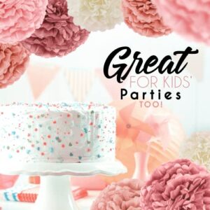 EpiqueOne 20-Piece Tissue Paper Pom Poms Party Kit - Add a Splash of Blush Pink, Dusty Rose, Mauve & Cream to Your Celebrations! Perfect for Birthday, Bridal Shower, Baby Shower, Wedding & Graduation