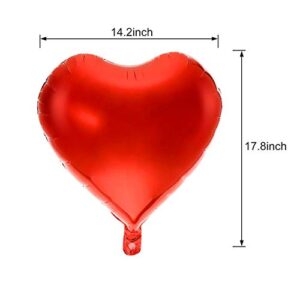 20 + 2 I Love You Balloons - Helium Supported - Love Balloons - Valentines Day Decorations and Gift Idea for Him or Her, Wedding Birthday Decorations | Valentine Balloons ,Ribbon & Straw Included