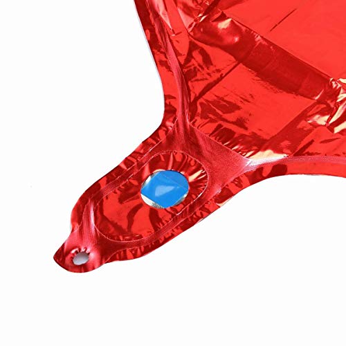 BinaryABC Foil Balloons,LOVE Heart Shape Helium Valentines Wedding Birthday Party Decorations,Approx,45cm,10 pieces(Red)