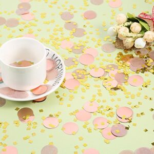 Round Tissue Paper Table Confetti Dots for Wedding Birthday Party Decoration, 1.76 oz (Rose Gold Confetti, 2.5 cm)