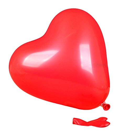 BinaryABC Red Heart Shaped Latex Balloons,Valentine's Day Engagement Wedding Party Decorations,10Inch,50Pcs(Red)