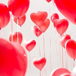 BinaryABC Red Heart Shaped Latex Balloons,Valentine's Day Engagement Wedding Party Decorations,10Inch,50Pcs(Red)