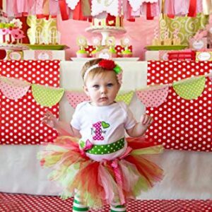 Berry Strawberry Theme High Chair Banner - Sweet First Birthday Banner - Smash Cake Photo Prop - 1st Birthday Photo Backdrop Decorations - Birthday Souvenir and Gifts for Kids (Strawberry-2)