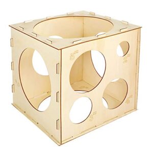 pllieay 9 sizes collapsible wood balloon sizer cube box for balloon decorations, balloon arches, balloon columns (2-10 inch)