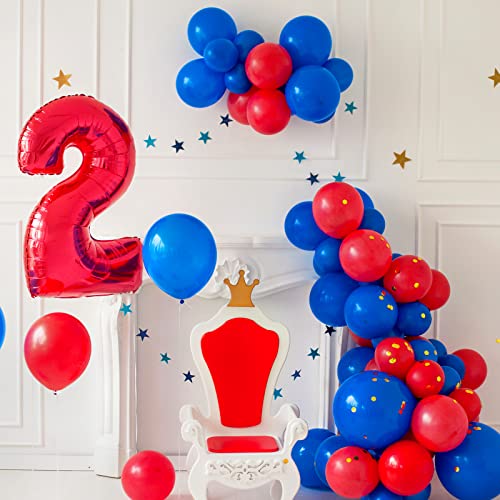 Royal Blue Balloons 12 inch, 100 Pack Royal Blue Latex Balloons Helium Quality for Graduation Birthday Baby Shower Wedding Halloween Party Decorations (with Blue Ribbon)