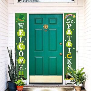 DAZONGE St. Patrick's Day Decorations | Lucky St. Patty's Day Welcome Signs for Porch/Front Door/Home Decor | St. Patrick's Day Party Accessory