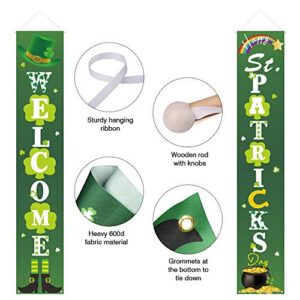 DAZONGE St. Patrick's Day Decorations | Lucky St. Patty's Day Welcome Signs for Porch/Front Door/Home Decor | St. Patrick's Day Party Accessory