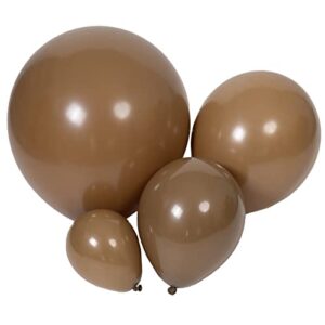 100pcs brown balloons 18 inch +12 inch +10 inch +5 inch latex party coffee balloon birthday balloons baby shower decorations wedding balloons bulk