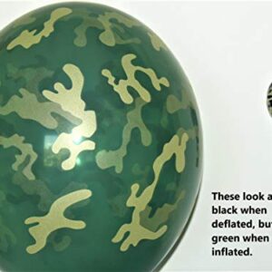 Camouflage Balloons. 24 per Pack. High Grade Latex 12 Inch Size. Perfect for Outdoors Themed, Hunting, or Military Celebration or Party.