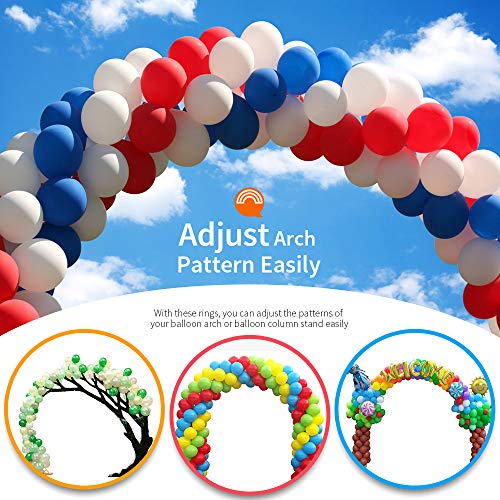 Teenitor 120 PCS Decorative Decor Balloon Rings Buckle Balloon Arch Folder Convenient Clip Connector