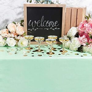 Sparkle and Bash Mint Green Plastic Rectangle Party Table Cloth Cover (3 Pack)