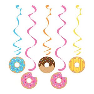 creative converting – 324238 creative converting donut party dizzy danglers, multisizes, multicolor