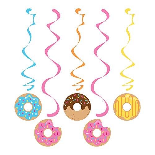 Creative Converting - 324238 Creative Converting Donut Party Dizzy Danglers, Multisizes, Multicolor