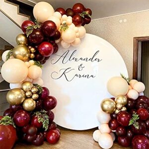 138pcs burgundy balloon garland arch kit burgundy balloons blush balloons and metallic gold latex balloons for valentines day wedding bachelorette birthday bridal baby shower decoration