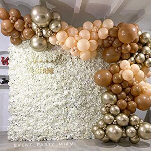 204pcs 10inch /5inch/ 18inch Skin and Coffee Latex Balloon for Birthday Party Decoration Baby Shower Wedding Ceremony Balloon Anniversary Decorations Arch Balloon Tower (coffee)