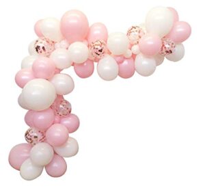 100pcs diy balloons garland with pink and white balloons confetti balloons perfect for birthday party bridal baby shower engagement wedding party decor