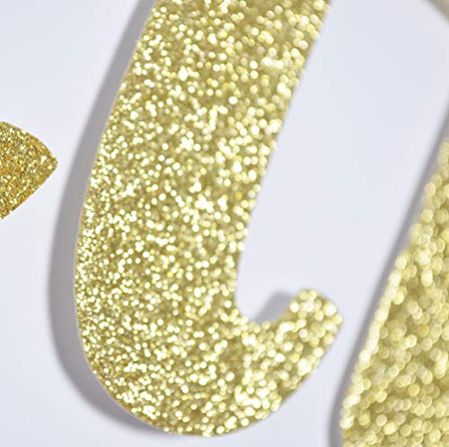 Sprinkled with Love Glitter Gold Banner , Baby Sprinkle Banner ,Baby Shower, Gender Reveal Party , Glitter Party Decor (Gold)