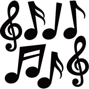 40 pieces music notes cutouts music party decorations musical notes silhouette for music concert 50’s theme party birthday party baby shower school bulletin board craft home wall decor