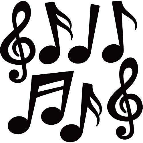 40 Pieces Music Notes Cutouts Music Party Decorations Musical Notes Silhouette for Music Concert 50's Theme Party Birthday Party Baby Shower School Bulletin Board Craft Home Wall Decor