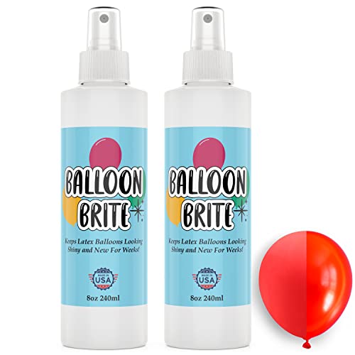 [2 Pack - 16 oz total] Balloon High Shine Spray for Latex Balloons - Balloon Spray Shine for an Elegant Hi Gloss Finish in Minutes - Specially Formulated Balloon Glow Spray Made in USA