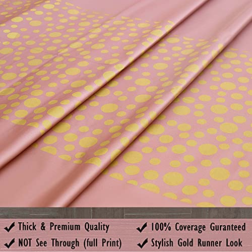 ZULADISE Rose Gold Tablecloth Plastic 2 Pack Rose Gold Table Cloths for Parties Disposable Rose Gold Plastic Tablecloth 54x108 Rectangle Rose Gold Table Cover for Birthday, Bachelorette, Baby Shower