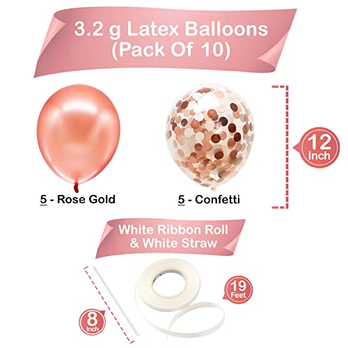 KatchOn, Rose Gold 1 Balloon for First Birthday - 40 Inch | One Balloon for First Birthday Balloons | First Birthday Decorations for Girl | Rose Gold Number 1 Balloons for 1st Birthday Girl Decoration