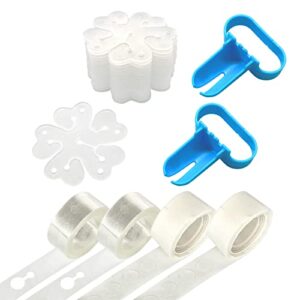 balloon arch kit and balloon garland kit, 2 pack balloon garland strips – 2 pack balloon glue point dots stickers – 2 balloon tie tools and 20 balloon clips for ballon arch kits party wedding birthday