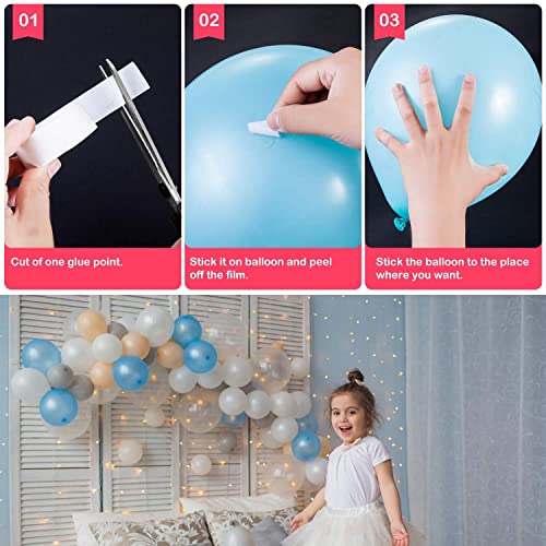 Balloon arch kit and Balloon Garland Kit, 2 Pack Balloon Garland Strips - 2 Pack Balloon Glue Point Dots Stickers - 2 Balloon Tie Tools and 20 Balloon Clips for Ballon Arch kits Party Wedding Birthday