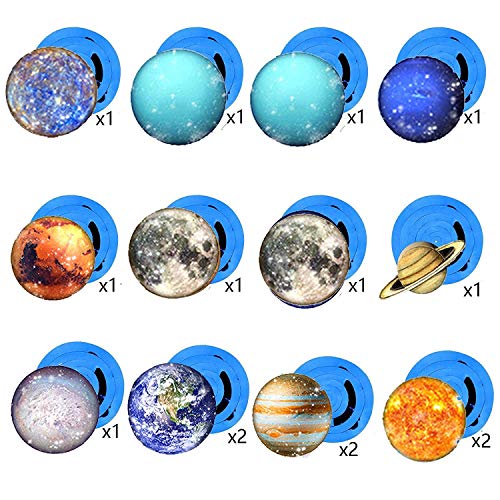 LINDOO 30Pcs Solar System Party Supplies - Outer Space Party Planet Hanging Swirl Decorations