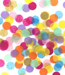 tecca confetti – premium quality colorful tissue paper confetti circles – specially crafted for birthdays, weddings, baby showers, arts & crafts, packaging and more!