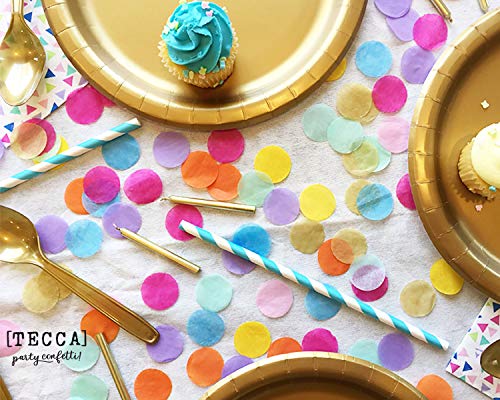 TECCA Confetti - Premium Quality Colorful Tissue Paper Confetti Circles - Specially Crafted for Birthdays, Weddings, Baby Showers, Arts & Crafts, Packaging and More!