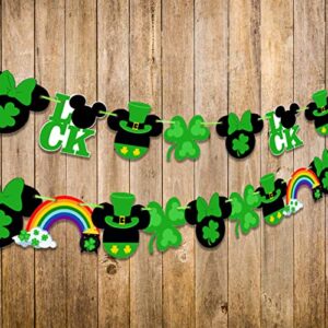 st patricks day decorations happy st patricks day banner shamrock clover hanging garland irish theme party lucky decor supplies