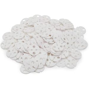 200 pack white plastic balloon clips for sealing, round balloon tie tool (1 inch)