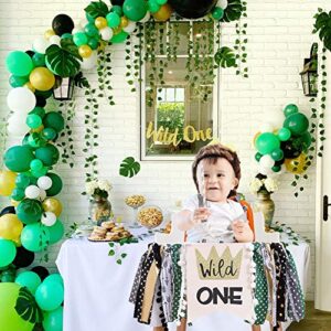 Wild one 1st Birthday Banner - Wild One Decoration, A High Chair Banner, A Wild Side Banner, Inspired by Wild Creatures, Photo Props, Where There are Wild Things.