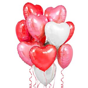 heart foil balloons for valentines day decorations, i love you balloons,valentines day balloons,romantic decorations special night (18inch)