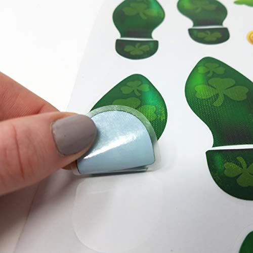 Colonel Pickles Novelties Leprechaun Footprints – Floor Decals 184 Ct - St Patrick’s Day Decorations - 48 Sets of Footprint Stickers