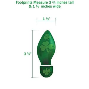 Colonel Pickles Novelties Leprechaun Footprints – Floor Decals 184 Ct - St Patrick’s Day Decorations - 48 Sets of Footprint Stickers