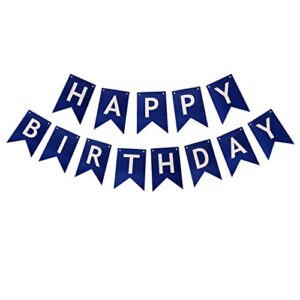 blue happy birthday banner birthday banner decoration diy party decoration