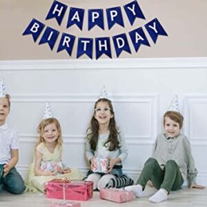 Blue Happy Birthday Banner Birthday Banner Decoration DIY Party Decoration